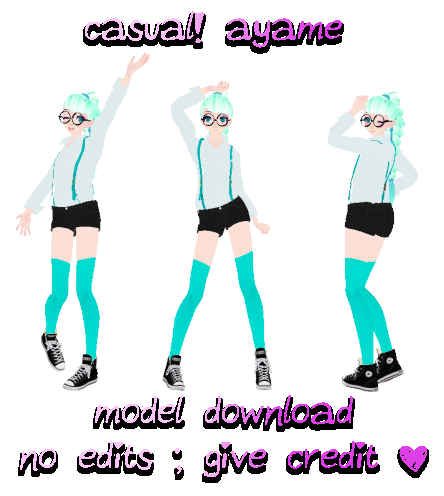 [ MMD MODEL ] Casual! Ayame by InvaderIka on DeviantArt