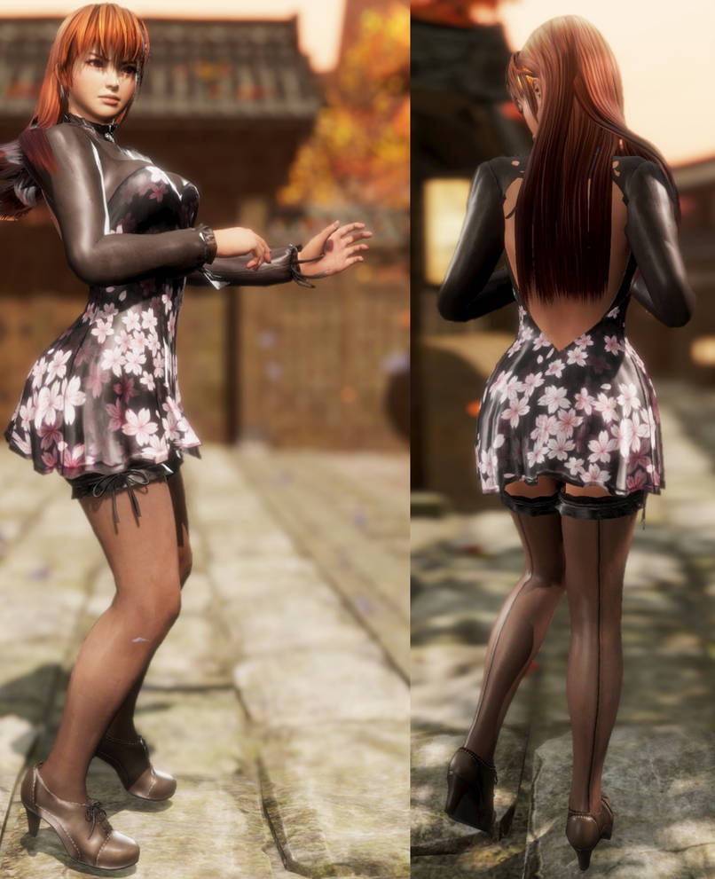 LR Kasumi Fan Design Dress V1(Physics) by SovereignKnights on DeviantArt