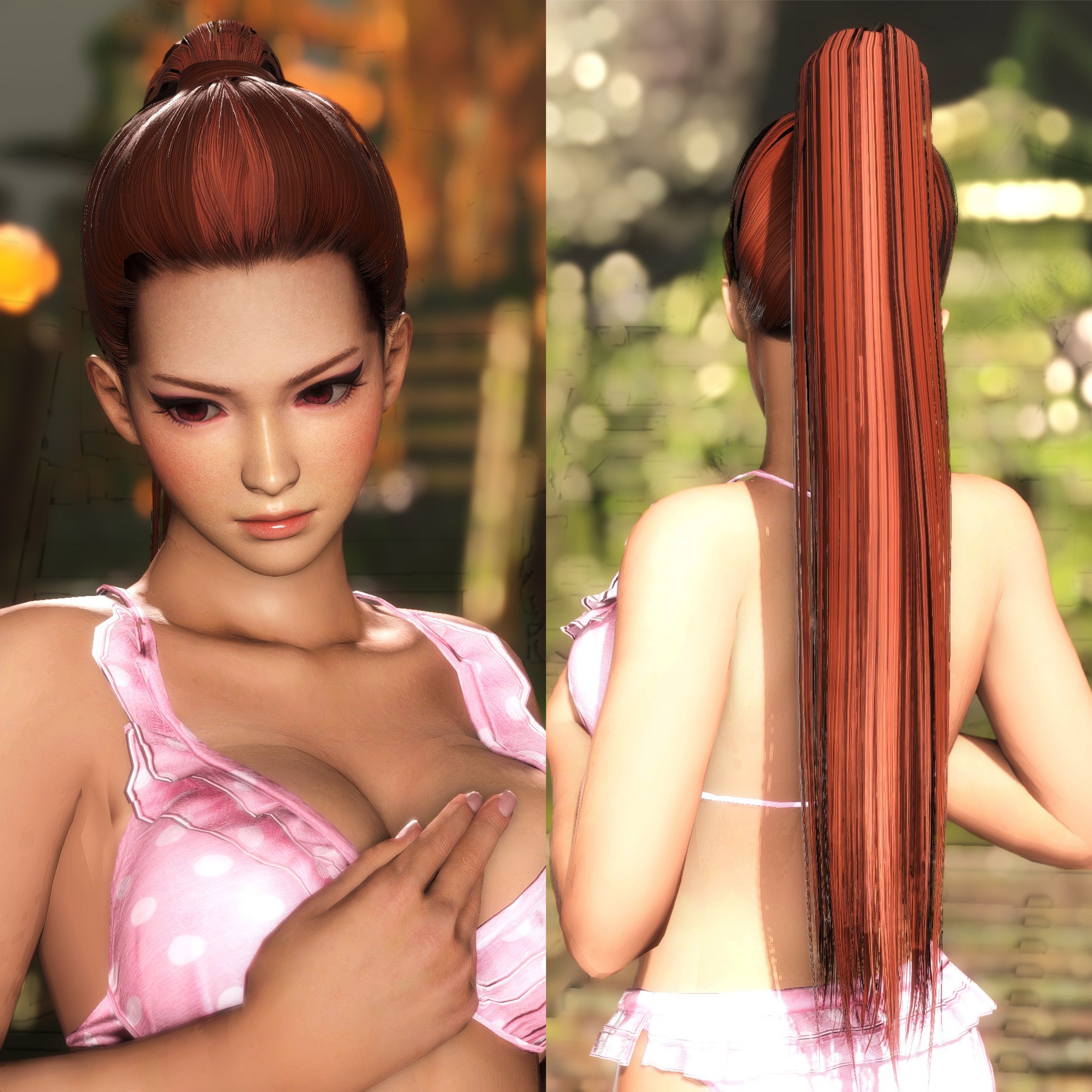 DOA6 Kasumi Slicked Back Croydon Hair V1 by SovereignKnights on DeviantArt