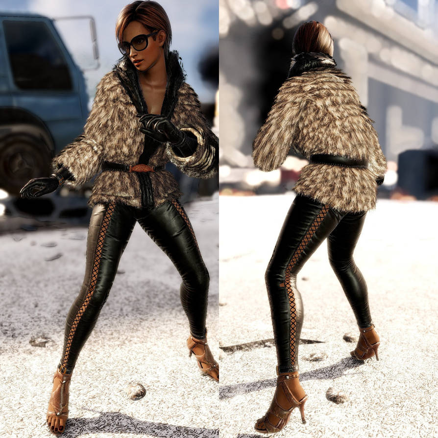 Lisa Fur coat and leather Outfit by SovereignKnights on DeviantArt