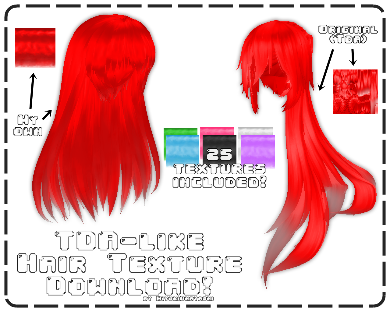 MMD Tda-like Hair Textures DL by Smol-Hooman on DeviantArt