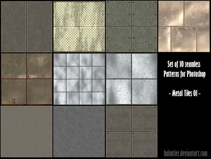 PS Pattern - Metal Tiles 01 by halmtier on DeviantArt