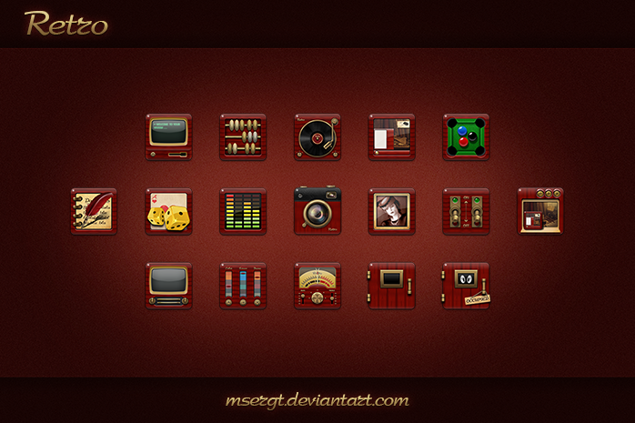 Retro icons by msergt on DeviantArt