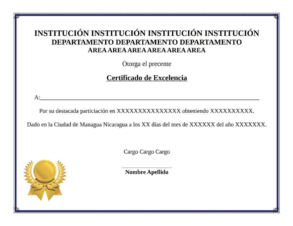Rellenar Certificados De Excelencia Crea Un Certificado De Excelencia