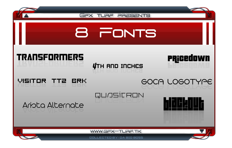 GT Presents: 8 Fonts by DaBigBoss93 on DeviantArt