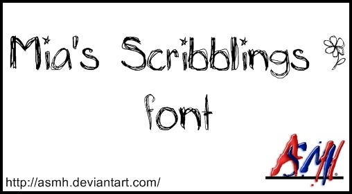 Mia's Scribblings Font by ASMH on DeviantArt