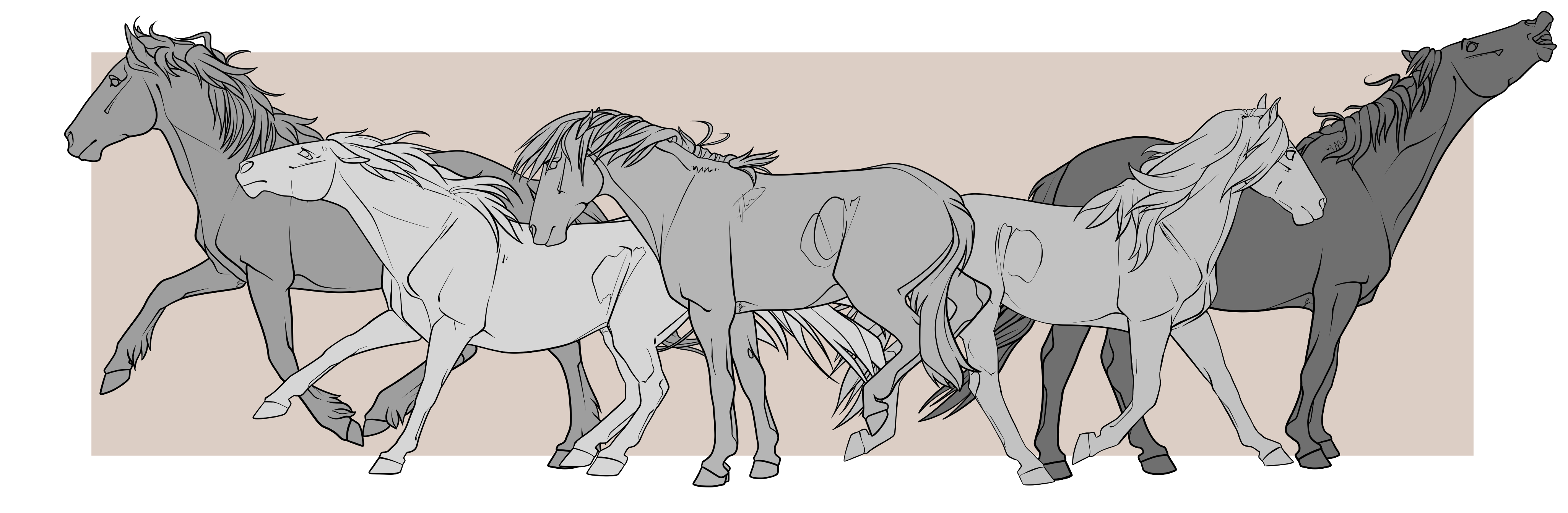 Mustang Lineart Batch 1 by Graceful-Adopts on DeviantArt