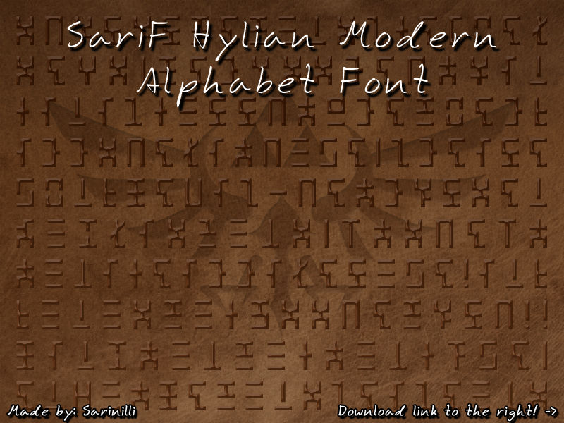 SariF Hylian Modern Alphabet Font by Sarinilli on DeviantArt