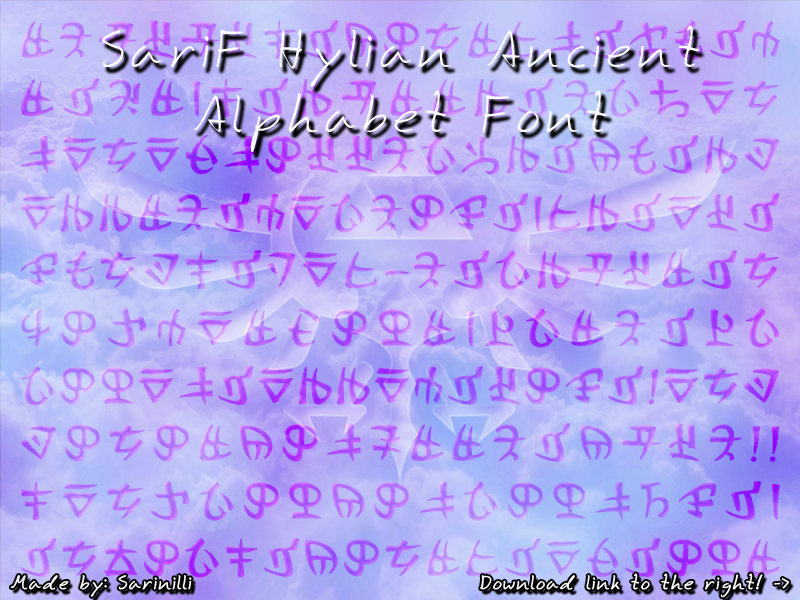 SariF Hylian Ancient Alphabet Font by Sarinilli on DeviantArt