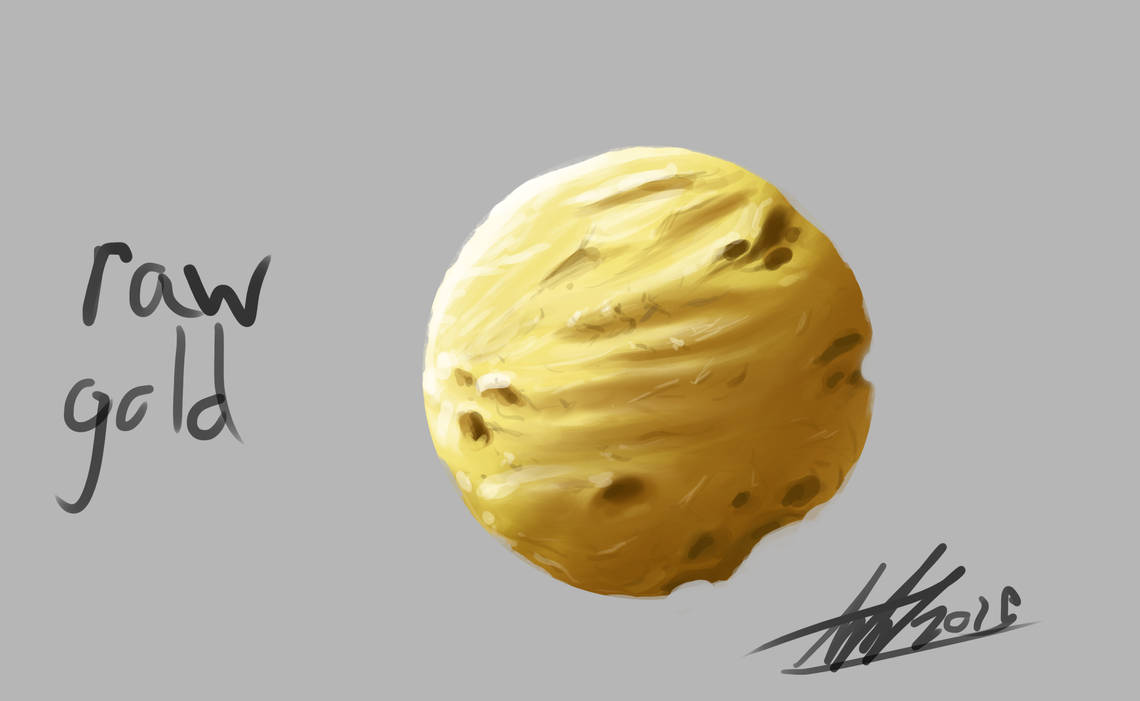 Raw Gold Material Study by Evolution-Arts on DeviantArt