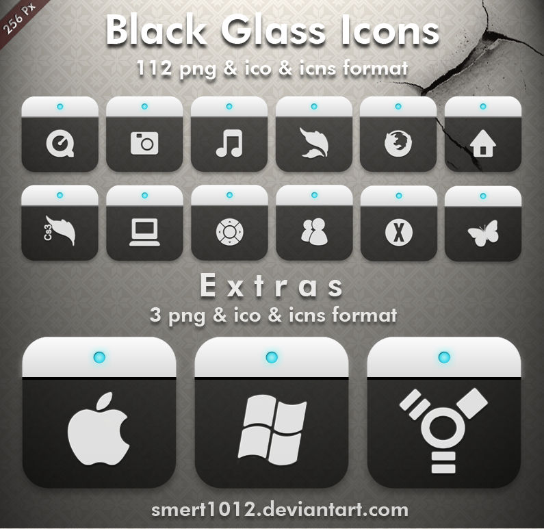 Black Glass Icons by smert1012 on DeviantArt