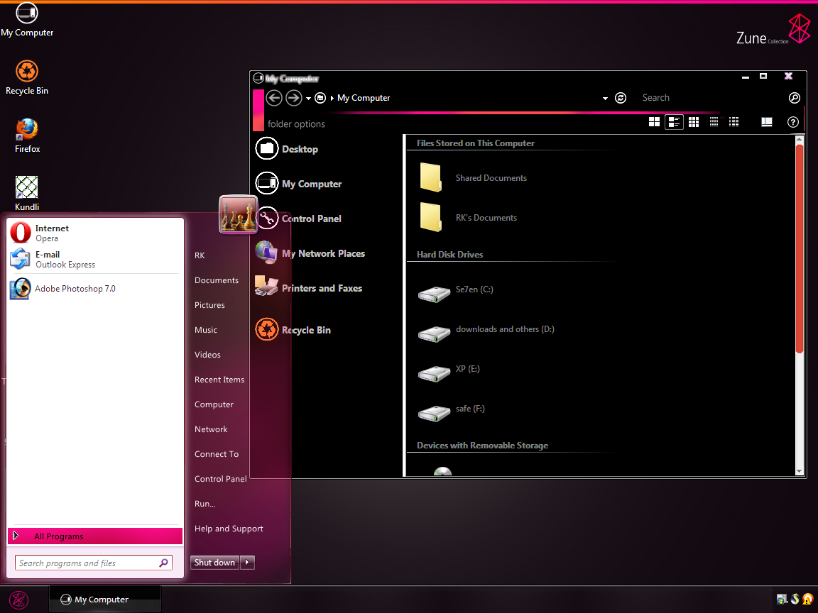 Dark Zune pack for Win XP by abhishekbest432 on DeviantArt