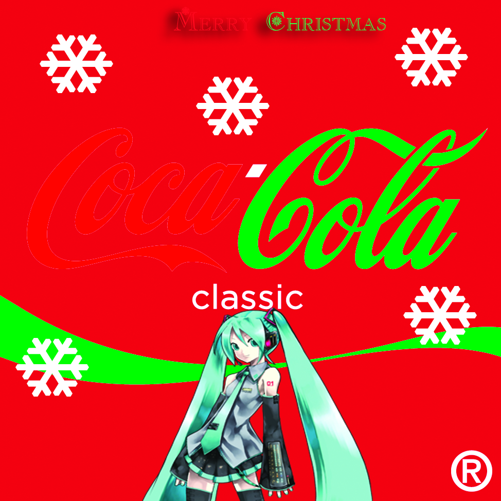Christmas Coca-Cola logo (with Hatsune Miku) by HeroOfTengoku7K on ...
