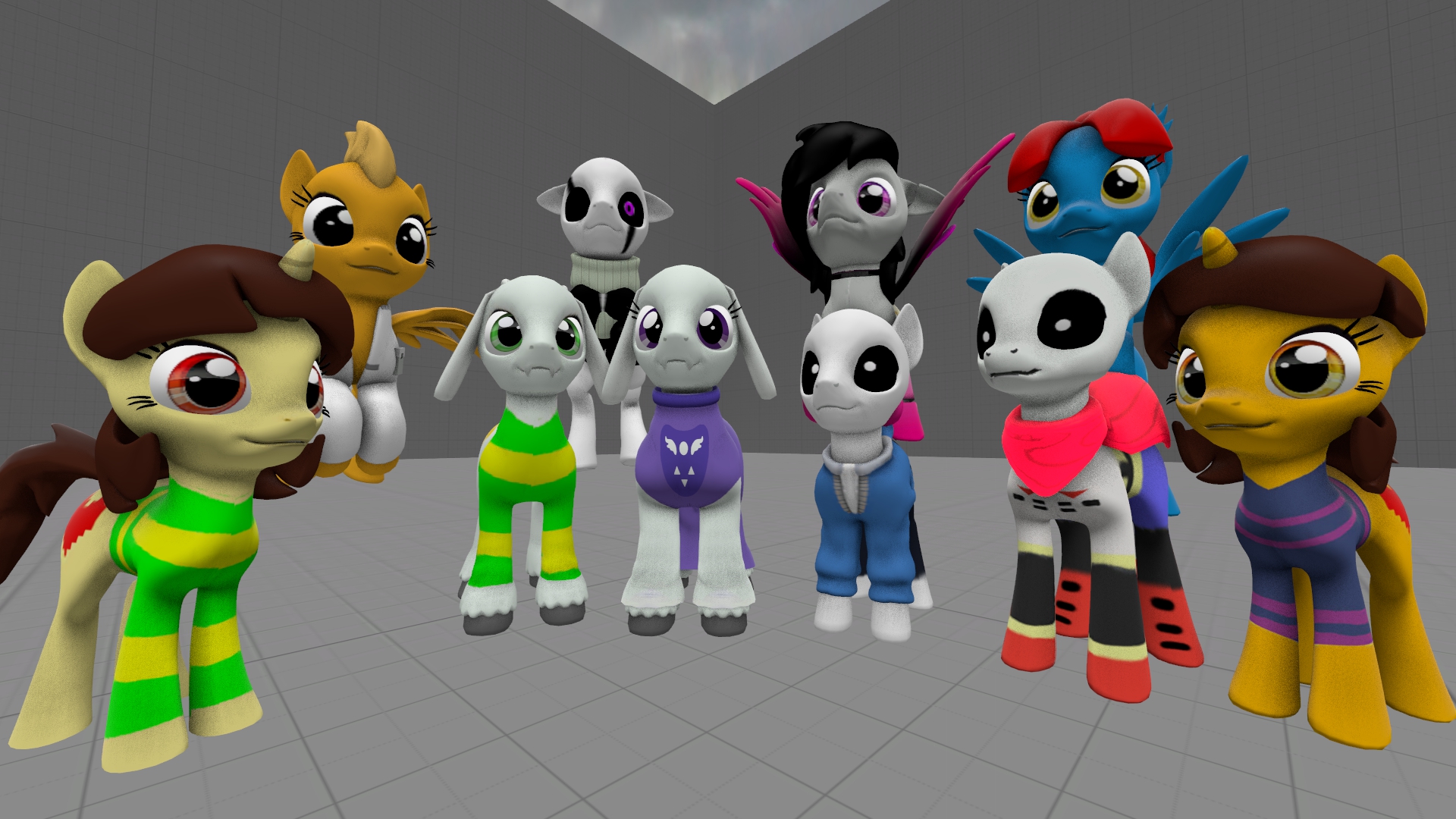 [SFM/MLP]Undertale Ponies Models Download by RachelOSY on DeviantArt