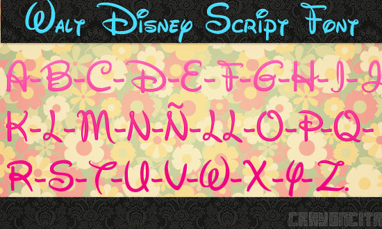 Walt Disney Script Font by TutosCrayoncita on DeviantArt