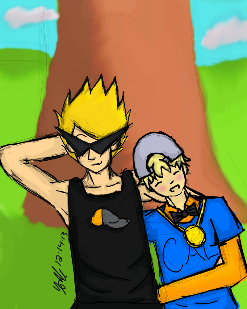 Dirk x Lil Cal (Human!stuck) by douchecakefactory on DeviantArt