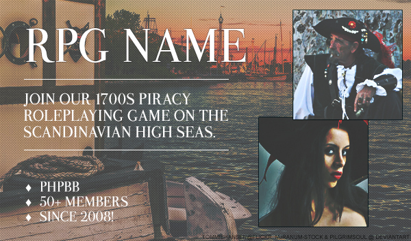 Roleplay Advertisemet PSD Template for Pirate RPGs by forumroleplay on ...