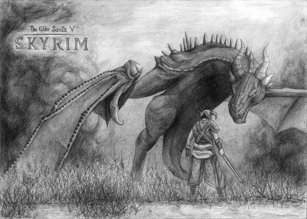 Skyrim pencil art by juno965505 on DeviantArt
