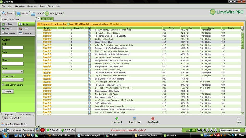 LimeWire Pro Skin Modified by smoothkidrizz on DeviantArt