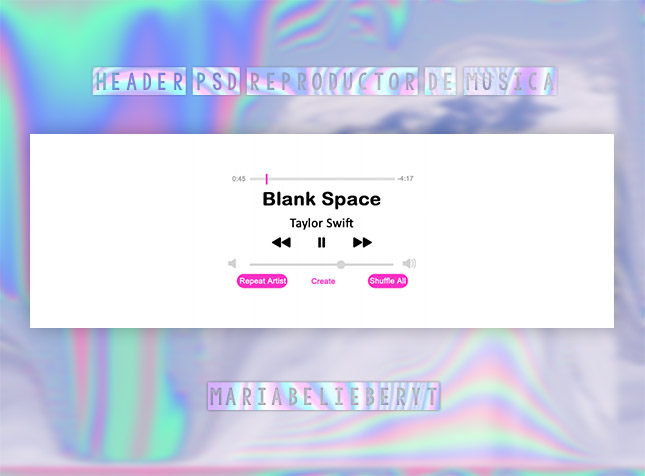 PSD 001: Plantilla de Reproductor de musica header by MariaBelieberYT ...