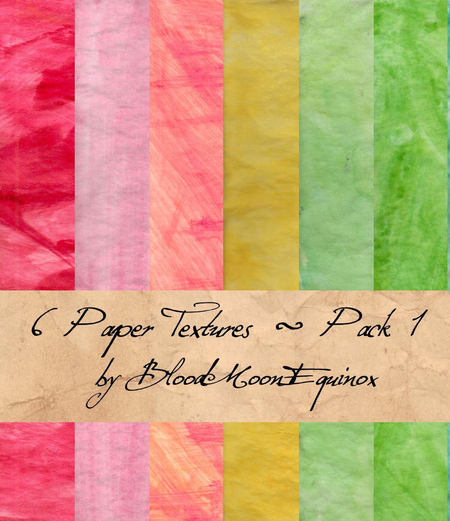 6 Paper Textures - Pack 1 by BloodMoonEquinox on DeviantArt