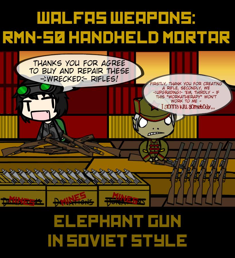 Walfas Weapons: RMN-50 Handheld Mortar by RED-IMPRISONER on DeviantArt