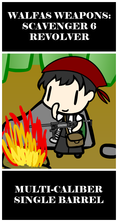 Walfas Weapons: Scavenger 6 Revolver by RED-IMPRISONER on DeviantArt