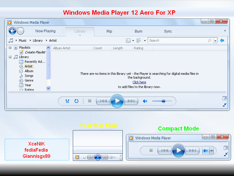 WMP 12 Aero for XP by XceNiK on DeviantArt
