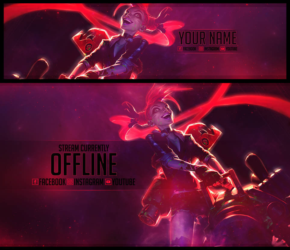 Slayer Jinx - Banner and Offline Screen by Psychomilla on DeviantArt