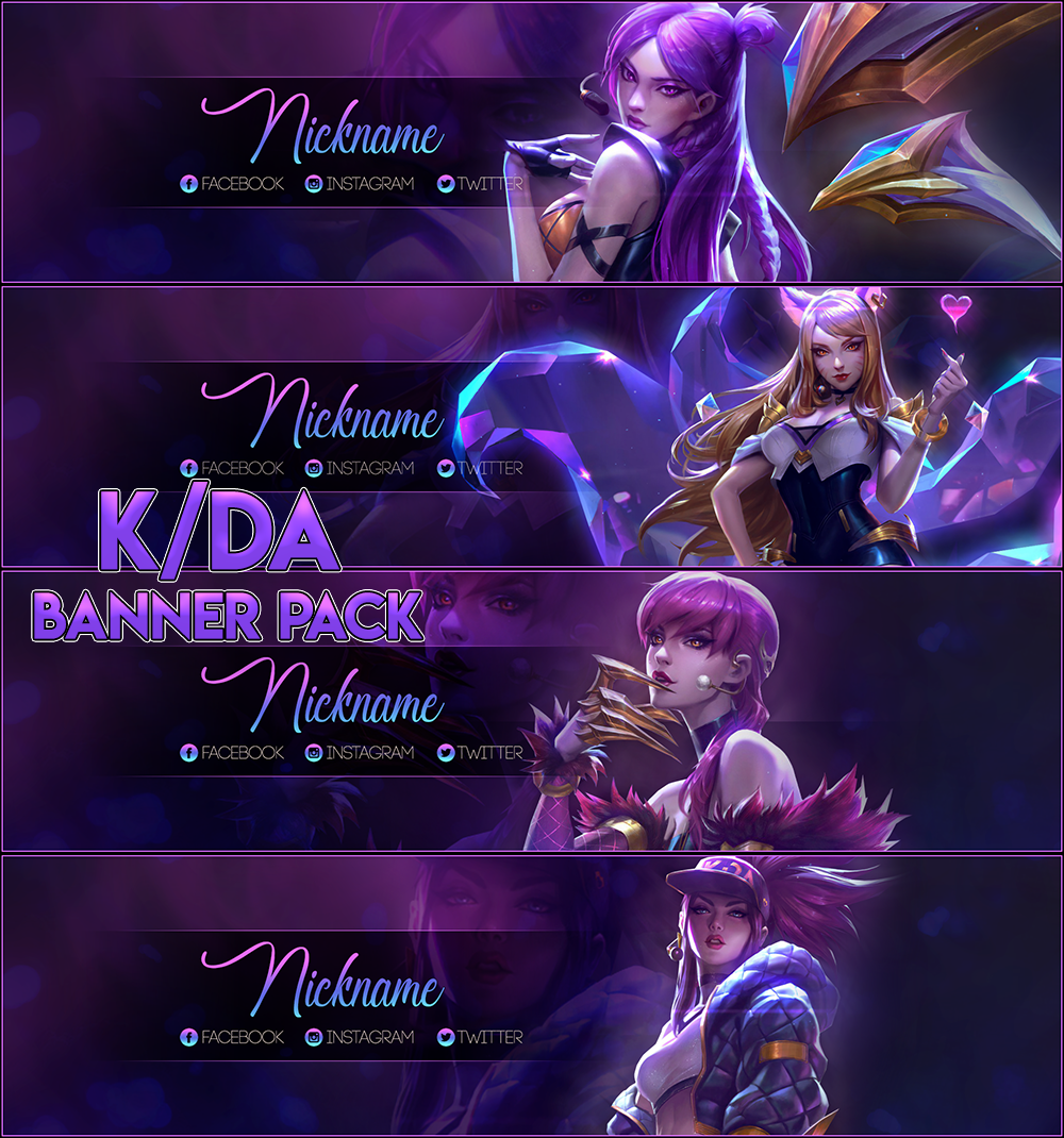 K/DA - Stream Banners by Psychomilla on DeviantArt