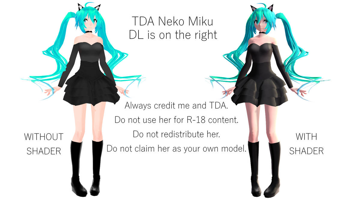 TDA Neko Miku [+DL] by ghostfvckr on DeviantArt
