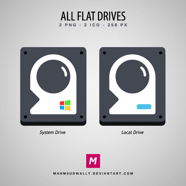 All Flat Drives Icons by Mahm0udWally on DeviantArt