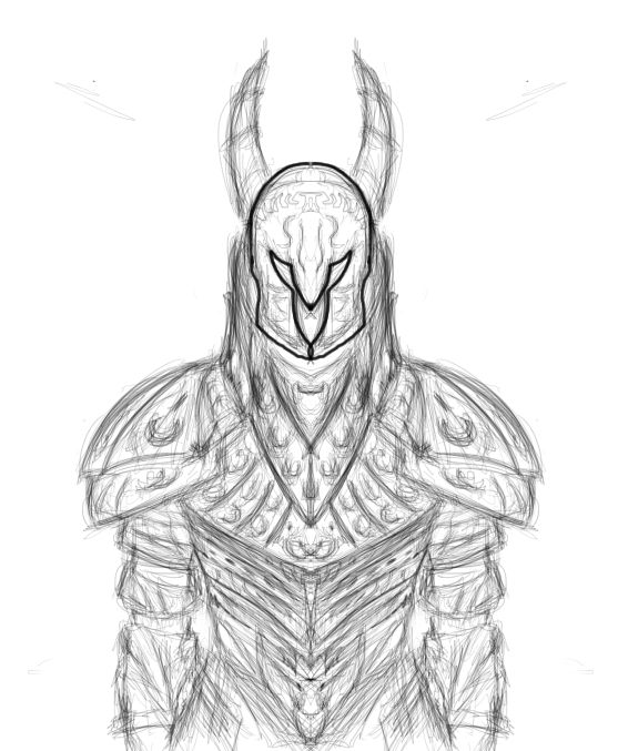 how to draw black knight