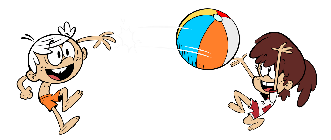 Lincoln and Lynn Loud on the beach art by shadat on DeviantArt