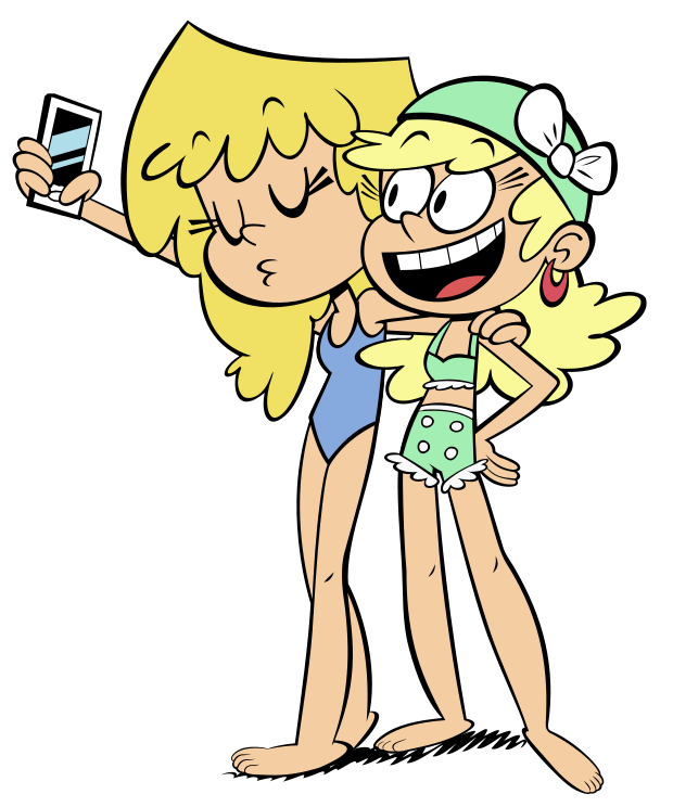 Leni and Lori Loud on the beach art by shadat on DeviantArt