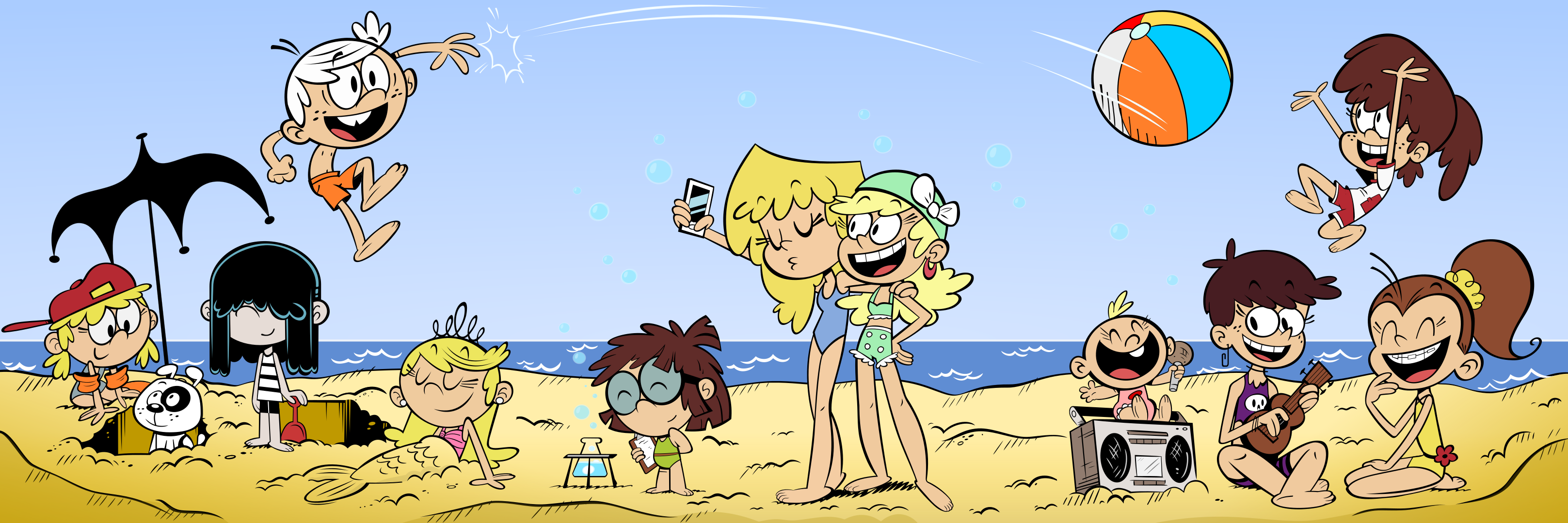 the loud family at beach(SVG)-min by shadat on DeviantArt