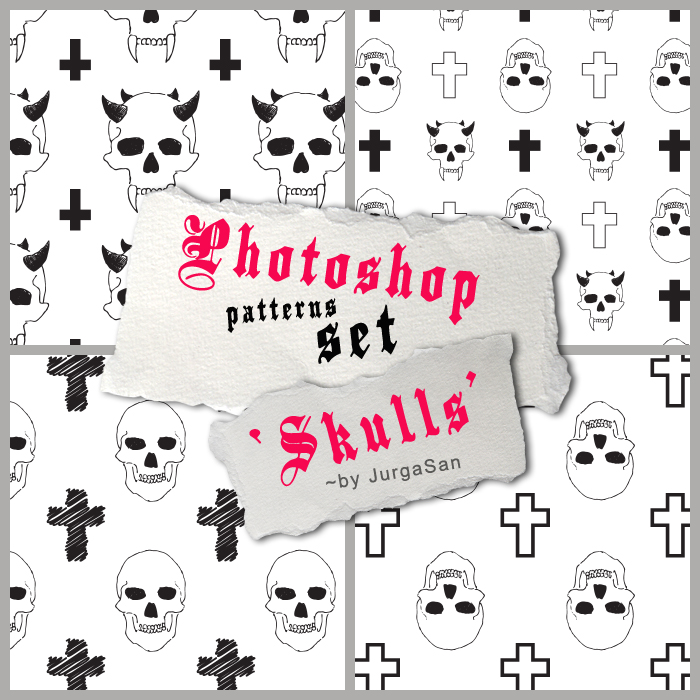 'Skulls' patterns set by JurgaSan on DeviantArt