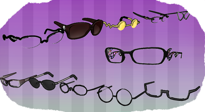 MMD Glasses Pack 1 by MMD3DCGParts on DeviantArt