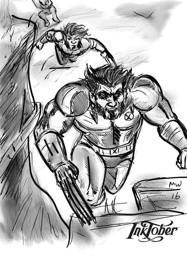 Wolverine Jump Inktober Day 10 by DorkaboutArt on DeviantArt