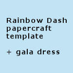 Rainbow Dash papercraft template + gala dress by Freetoys on DeviantArt