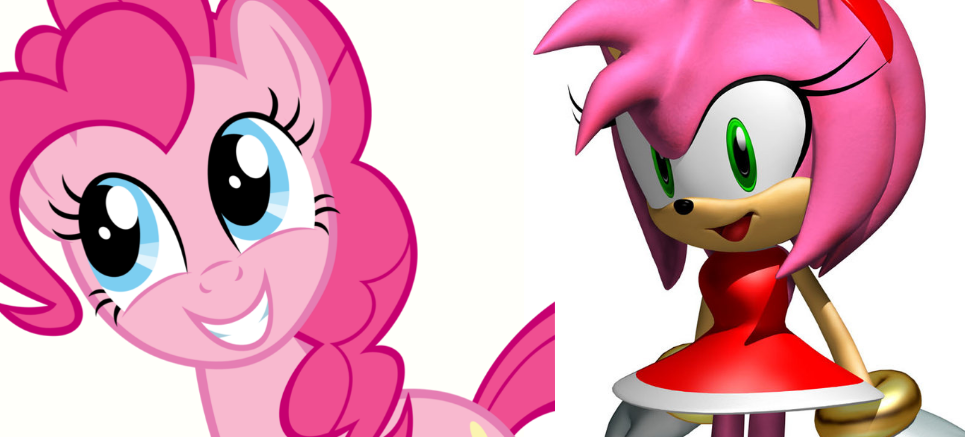 Pinkie pie and Amy Rose by blossomfan on DeviantArt