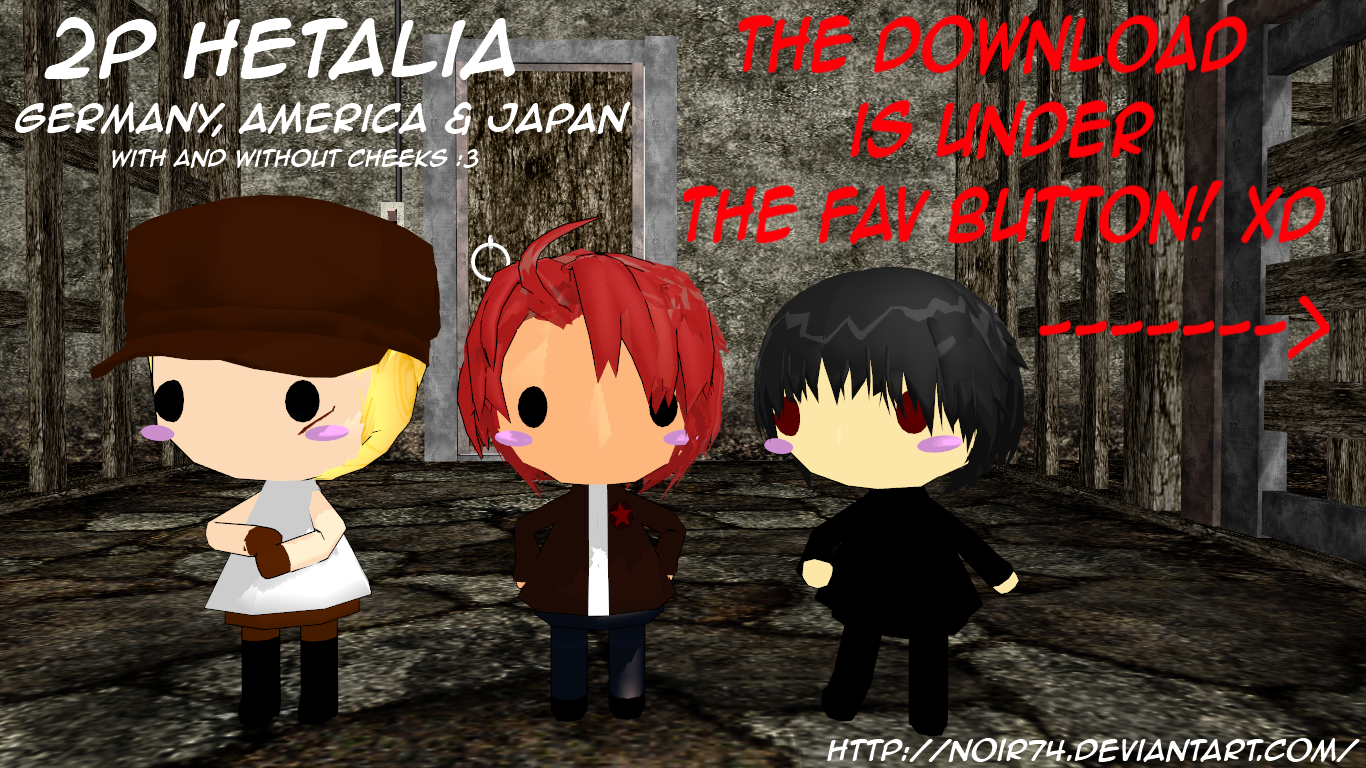 Hetalia MMD_2p Germany Japan America Dolls DL by Noir74 on DeviantArt