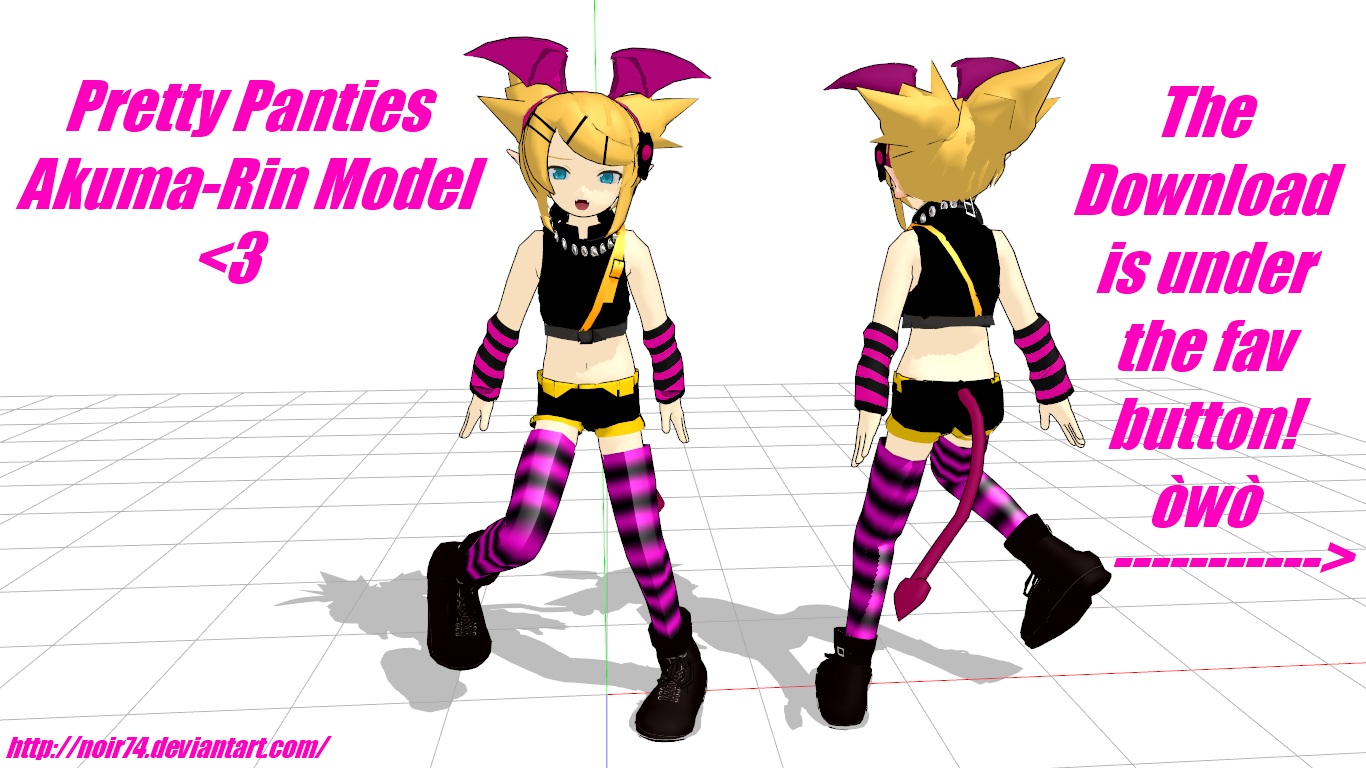 MMD_Pretty Panties Akuma-Rin Model DL by Noir74 on DeviantArt