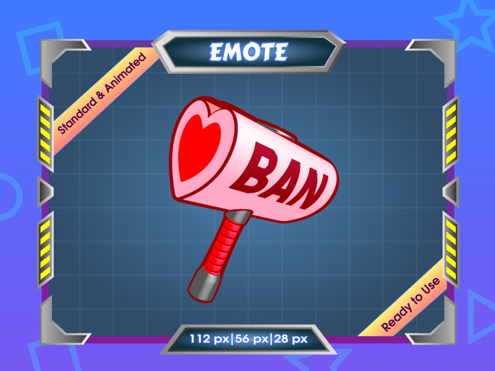 Art & Collectibles Digital Ban Hammer Emote for Discord and Twitch ...
