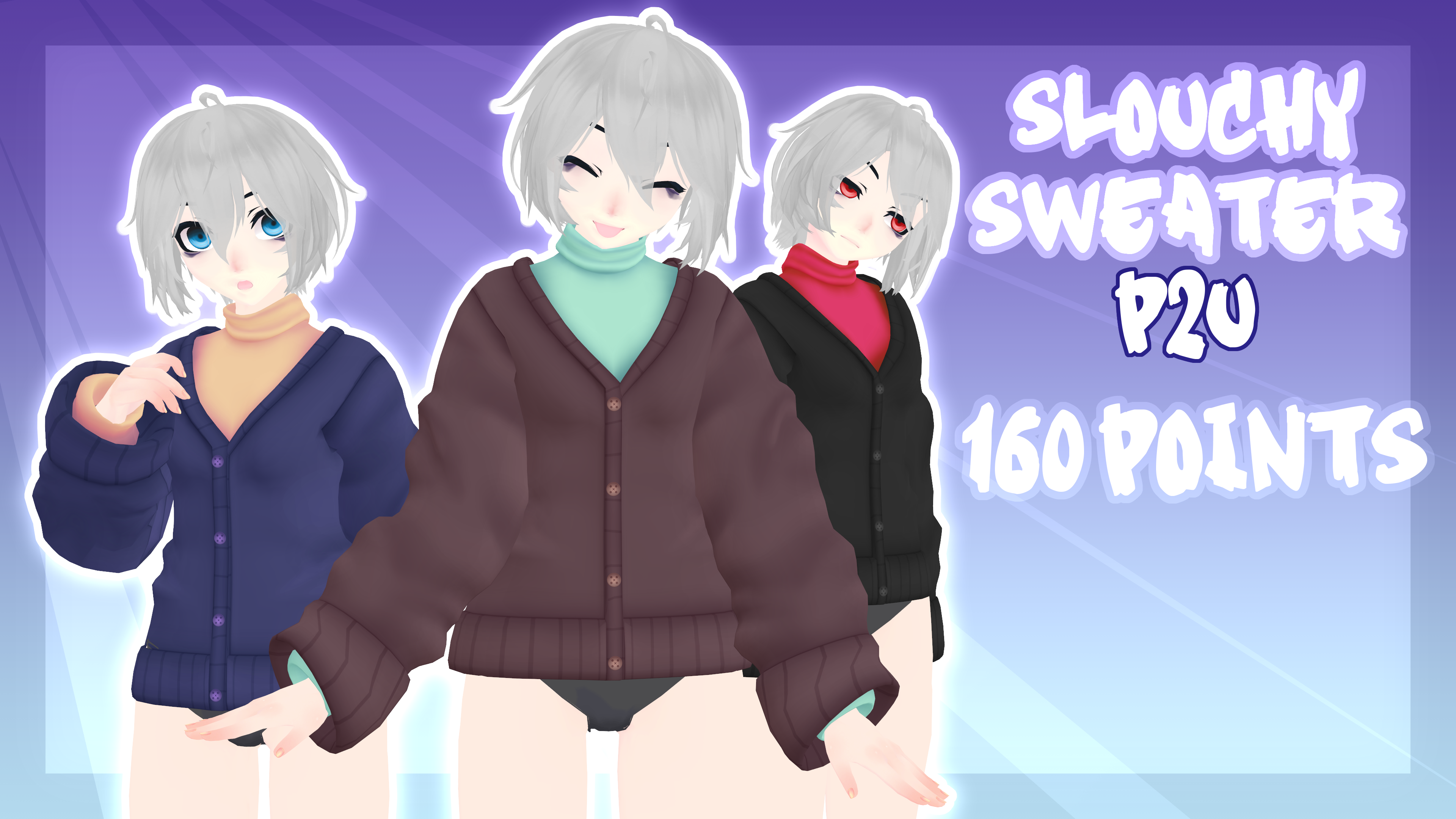 [MMD] P2U Slouchy Sweater! by tyInstincts on DeviantArt