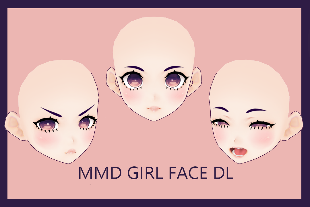 [MMD x Vroid ] Female face dl #3 by poopteller on DeviantArt