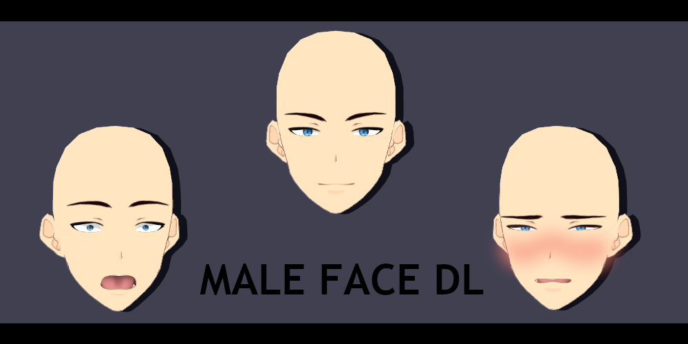 [MMD x Vroid ] Male face dl #4 by poopteller on DeviantArt