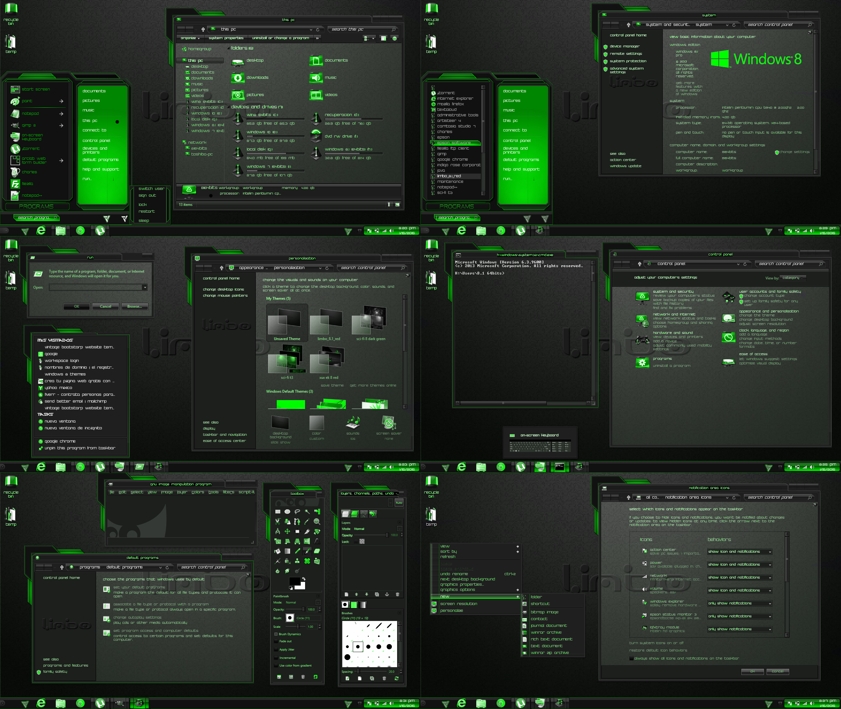 Windows 8.1 Theme Green Limbo by tono3022 on DeviantArt
