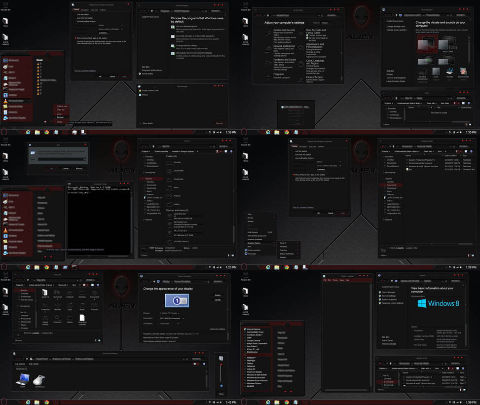 Windows 8.1 theme Alien Red by tono3022 on DeviantArt