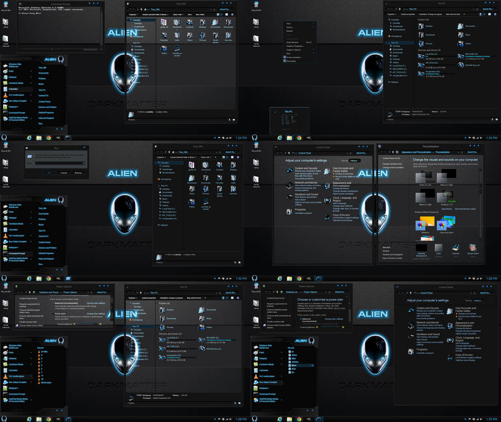 Windows 8.1 theme alien Darkmatter (glass, dark) by tono3022 on DeviantArt